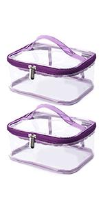 portable clear makeup bag