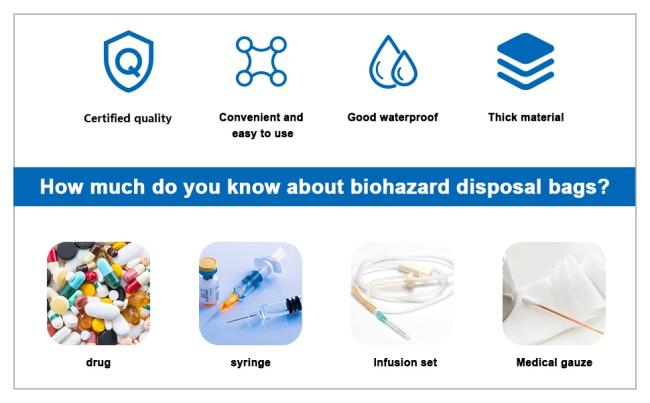Biohazard disposal bag