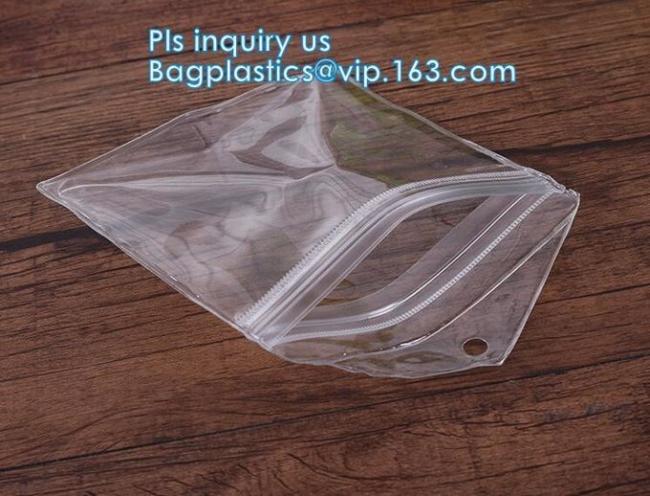 Cosmetic K Clear Bubble Bags/Hot Sale Slider Zipper Bag, Slider Hook Hanging Zipper Bag, Slider Zipper PVC Pencil 8