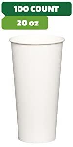 20 oz 100 paper cups
