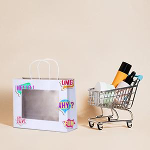 Borsa bianca del regalo della finestra