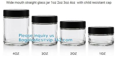 Cina barattolo del vetro trasparente del concentrato della cera di 3ml 5ml 7ml, forma rotonda Mini Glass Jar riutilizzabile, bottiglia di vetro in vendita