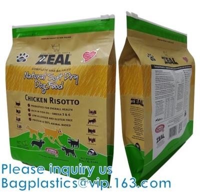 Cina Logo Recycled Pouches su ordinazione, chiusure lampo dello scorrevole chiude, imballaggio alimentare dell'animale domestico del cibo per cani di Mylar del rinforzo, sacchetto del fondo piatto in vendita