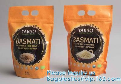 China Rice Bags, Rice Pouch, Slider Pouch With Handle, Food Products, Nutritious Food, Tea And Coffee Pouches for sale