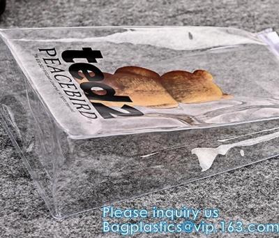 Cina Il PVC su ordinazione di Logo Printing ha glassato il sacchetto della chiusura lampo del cursore della borsa dell'imballaggio di plastica della chiusura lampo dell'abbigliamento dello Swimwear in vendita