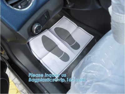 Cina Insieme interno di protezione dell'automobile eliminabile, sedile, freno di mano, leva del cambio, volante protettivo, stuoia del piede dell'automobile in vendita
