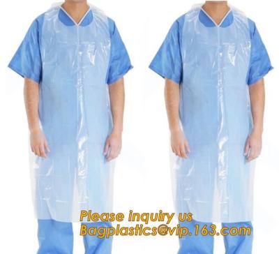 China Medical Protective Disposable Apron, CPE APRON, with thumb loop, kitchen, dental supplies, chef, healthcare for sale