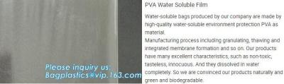 Cina Le borse di plastica solubili in acqua della lavanderia di PEVA, riciclano la borsa, plastica solubile solubile in acqua fredda sacchetto la borsa di PVA in vendita