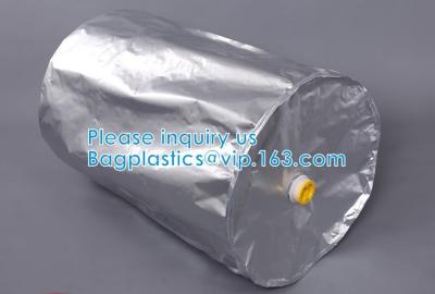 Cina Borsa allineante protettiva liquida del foglio di alluminio con la valvola, imballaggio dell'olio della fodera di carro armato di Pail Drum Liner IBC del secchio dei barilotti in vendita