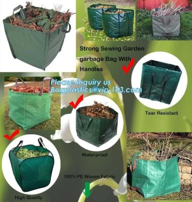 Cina Il gallone all'aperto del giardino della grande capacità impermeabilizza le borse residue tessute PE verde del prato inglese, borse riutilizzabili dello spreco di iarda in vendita