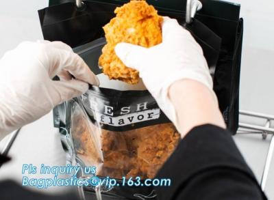 Cina Del supporto borsa calda antinebbia biodegradabile del pollo del girarrosto di microonda della borsa della chiusura lampo del pollo arrosto su con la maniglia in vendita