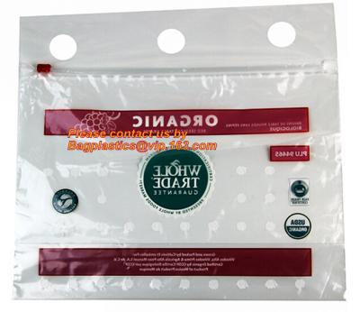 Cina Stia sul sacchetto, borse di plastica della serratura dello zip della chiusura lampo del cursore del chiaro del commestibile del congelatore dell'alimento pacchetto riutilizzabile della frutta in vendita