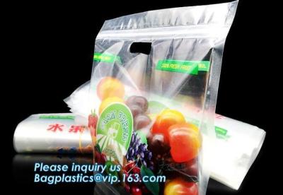 Cina Chiaro supporto a chiusura lampo sulle borse d'imballaggio del sacchetto della frutta, borse scaricate dei prodotti con la chiusura lampo, frutta di verdure al minuto in vendita