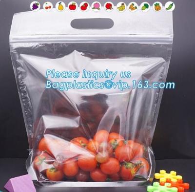 Cina Chiaro supporto a chiusura lampo sulle borse d'imballaggio del sacchetto della frutta, borse scaricate dei prodotti con la chiusura lampo, frutta di verdure al minuto in vendita