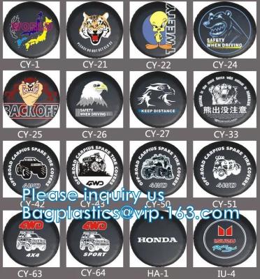 Cina Copertura di ruota di riserva su ordinazione della ruota di automobile Tiro, copertura della ruota di scorta, PVC, unità di elaborazione, Oxford, di nylon, copertura della ruota di scorta di Pajero in vendita
