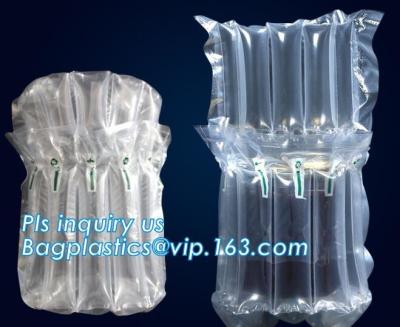China Inflated Wine Bottle Protector Bags, Sleeves Glass Travel Transport, Air Filled Column, Leakproof Cushioning for sale