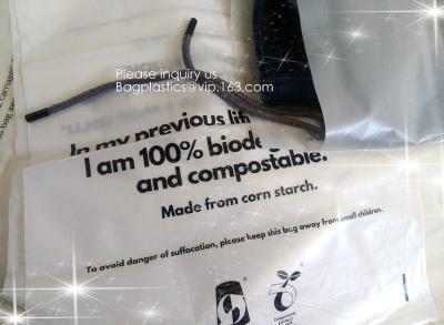 China Compostable Mylar Zip Bags, apparel Zip Lock Bag, Biodegradable Corn starch PLA Bag With customized Logo for sale