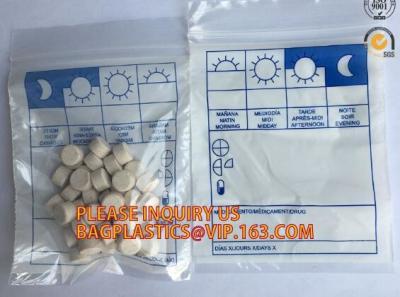 Cina Borse mediche biodegradabili della pillola, borsa della farmacia della chiusura lampo, sacchetto della pillola della guarnizione della presa, medicina, pillole, imballaggio delle droghe in vendita