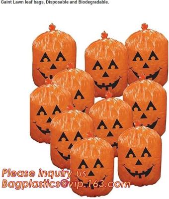 Cina Borse del prato inglese della zucca, foglia festiva, decorazioni di Halloween, trucco o trattare, rifornimenti del partito, borse giganti della golosità in vendita