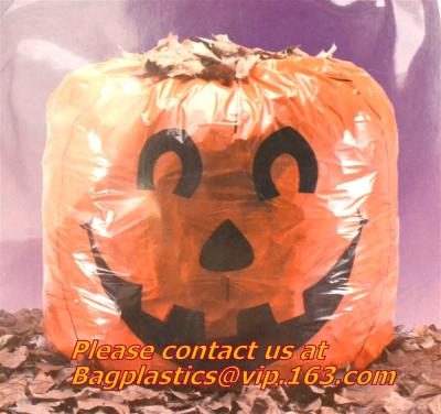 Cina Borse del prato inglese della zucca, foglia festiva, decorazioni di Halloween, trucco o trattare, rifornimenti del partito, borse giganti della golosità in vendita