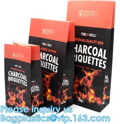 China Charcoal Briquettes, BBQ Kraft Paper Charcoal Bag, Grill Packing Bag, Size 3kg 4kg 5kg 8kg 7kg 9kg 10kg 15kg for sale