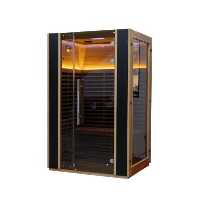 China Indoor Far Infrared Low Emf Sauna House Luxury Red Cedar Hemlock Sauna Room for sale