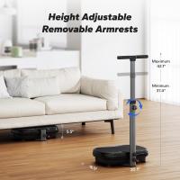 China Household Vibration Plate Exercise Machine with Handrail 50 Speed Levels Adjustable 37.4-42.1 Inch for sale