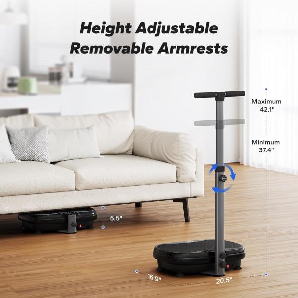Quality Household Vibration Plate Exercise Machine With Handrail Vibrating Exercise for sale