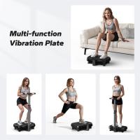China Household Vibration Plate Exercise Machine with Handrail 50 Speed Levels Adjustable 37.4-42.1 Inch for sale