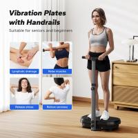 China Household Vibration Plate Exercise Machine with Handrail 50 Speed Levels Adjustable 37.4-42.1 Inch for sale