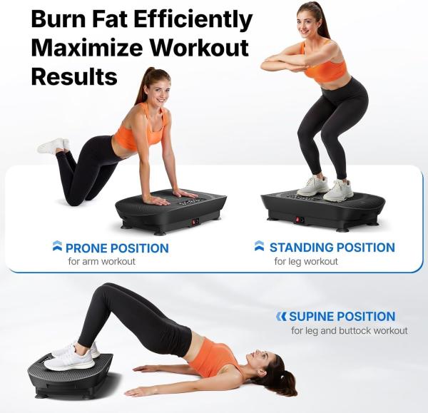 Quality 200W Electric Vibration Platform Exercise Machine With 120 Speed Levels 9 Auto for sale