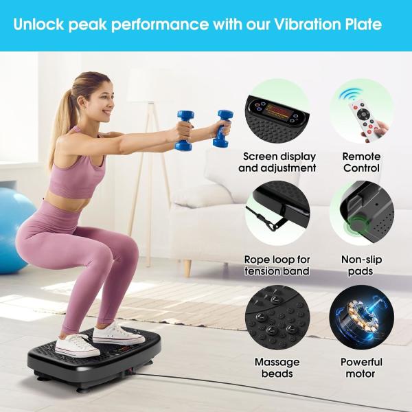 Quality 200W Electric Vibration Platform Exercise Machine With 120 Speed Levels 9 Auto for sale