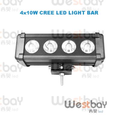 China 40W 8 Inches CREE LED Work Light Bar LED Flood Beam Spotlight Beam Bar led light bar for sale