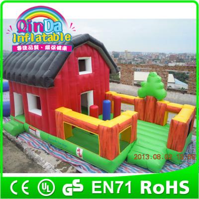 China QinDa inflatable  inflatable cow combo games,bounce house combo,bouncy castle combo for sale
