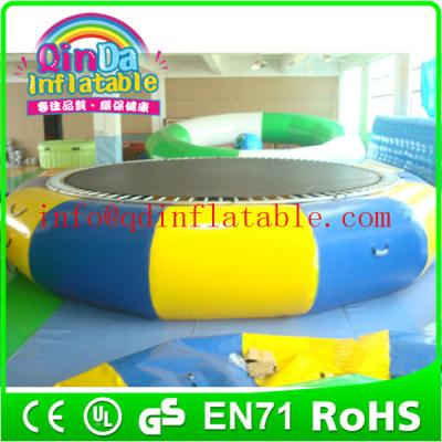 China wholesale swimming pool trampoline inflatable water jumping bed inflatable water bouncer for sale