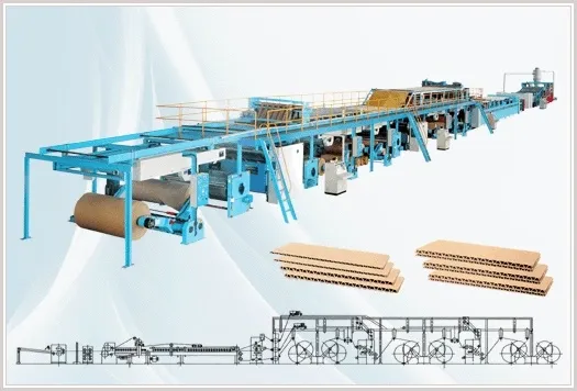 Automatic 3/5/7-Ply Corrugated Cardboard Manufacturing Plant