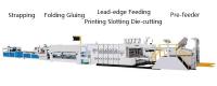 China Two Pieces Carton Box Gluing Machine, Multi-Operation Station Model for sale
