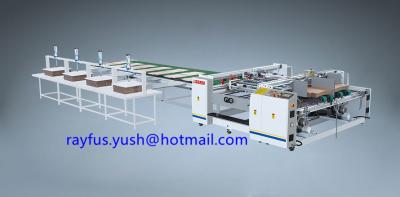 Cina Due pezzi del contenitore di cartone che incolla macchina, modello della stazione di Multi-operazione in vendita
