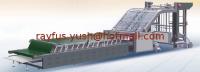 China Manual Flute Lamination Machine, Single Faced Corrugated Sheet + Surface Paper for sale