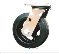 China Steel Structure Dumpster Casters 6 Inch Rubber Caster Wheels for sale