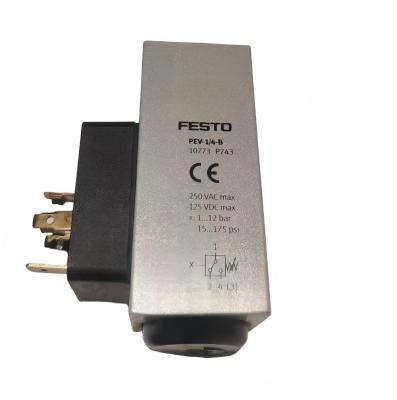 China Best Controlling New Pressure Switch FESTO 10773 PEV-1/4-8 Designed For Pneumatic Pressure Monitoring And Signal Conversion for sale