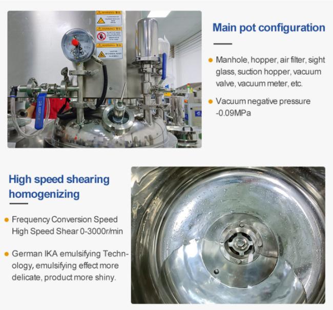 Close-up view of APVO RHJ-100 Vacuum Homogenizer Machine control panel