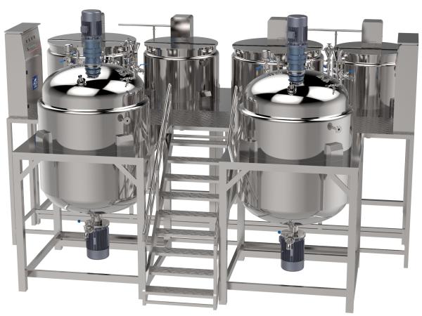 Quality 50~50000L Vacuum Homogenizer Cream Mixer High Shear Liquid Soap Mixing Machine for sale