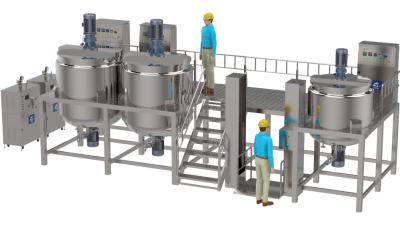 China Temperature Controlled Vacuum Emulsifying Mixer Machine Customized for sale