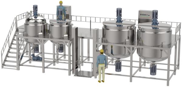 Quality Stainless Steel Washing Liquid Homogenizer Cosmetic Cream Mixing Machine for sale