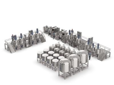 China High Speed Liquid Mixing Equipment With Hydraulic Lifting PLC Touch Screen Control for sale