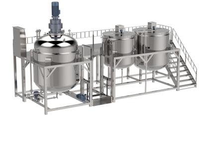 China Hydraulic Lifting Liquid Detergent Mixer Machine Including Vacuum System for sale