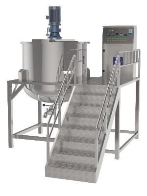 China Detergent Production Line Chemical Mixing Equipment Liquid Detergent Making Machine With Steam Heating for sale