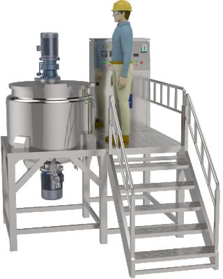China Industry Lubricant Liquid Oil Blending Mixing Machine Stirring Tank Prices Cosmetic Making Machine Mixer for sale
