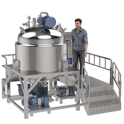 China Arrivals Movable Liquid and Powder Mixer Machine Detergent Mixing Machine Heating Tank Mixing Tank with Homogenizer for sale